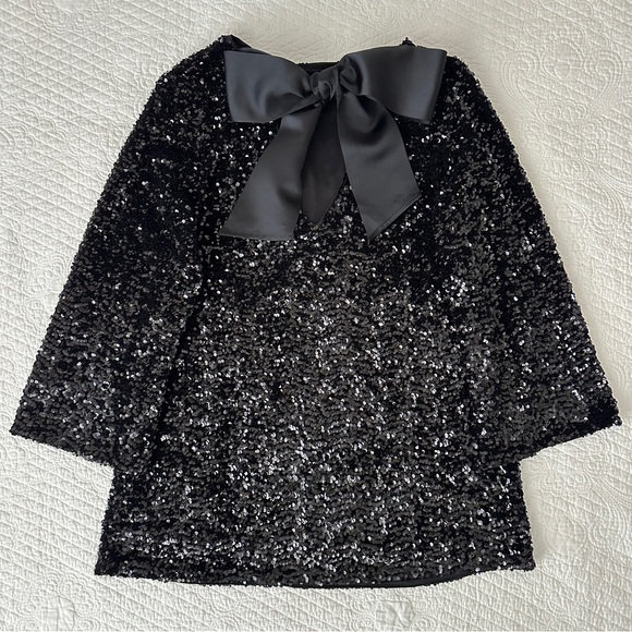H&M | Dresses | Nwt Hm Viral Limited Edition Holiday Black Sequined ...